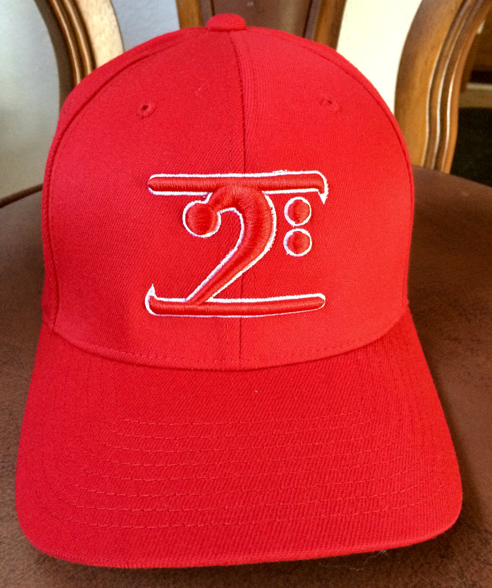 RED LOGO CAP - RED LOGO WHITE TRIM – Lathon Bass Wear